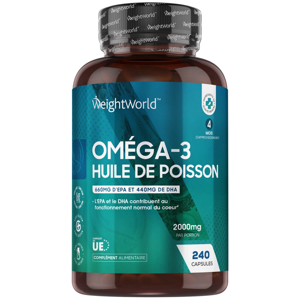 Omega 3 - Huile de poissons sauvages à haute teneur en DHA et EPA ...