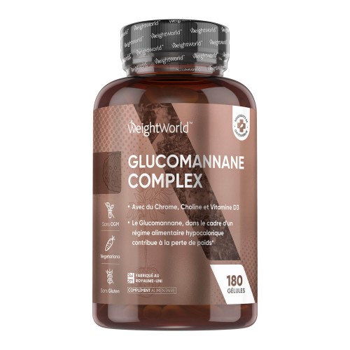 Glucomannane Konjac 3000mg 180 gélules pour contrôler l'appétit