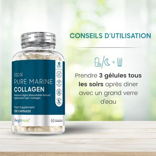 Collagène Marin Pur | 1170 mg Collagène Marin Anti-âge | WeightWorld.fr