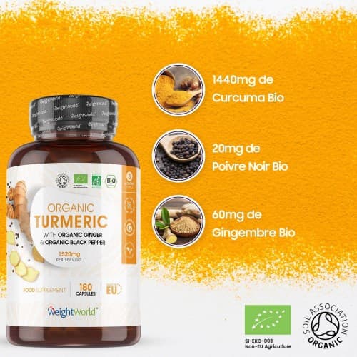 Gélules de Curcuma 100% Bio au Poivre Noir & Gingembre Gélules de Curcuma 100% Bio au Poivre Noir & Gingembre
