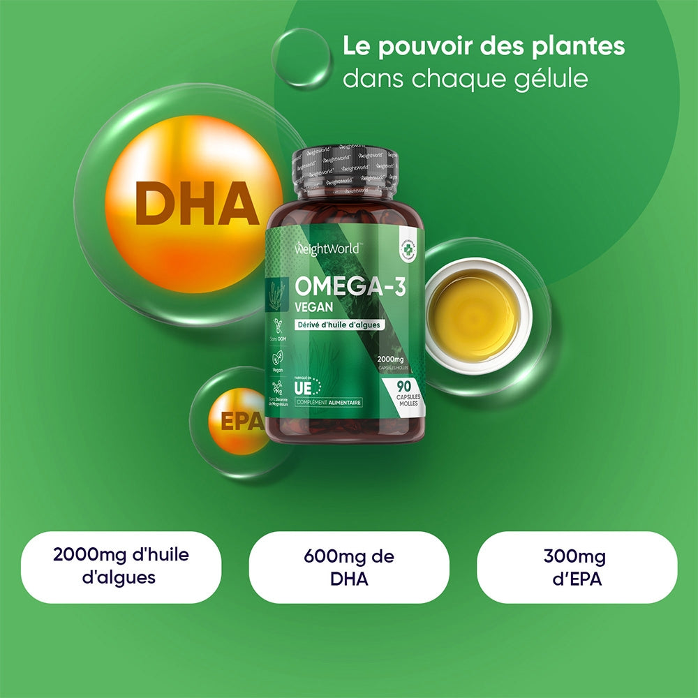 Oméga-3 Végan - 2000 mg d’Huile d’Algues